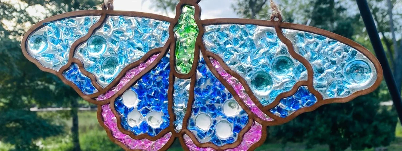 Spring Butterfly: Faux Crushed Stained Glass: Buy Tickets Online