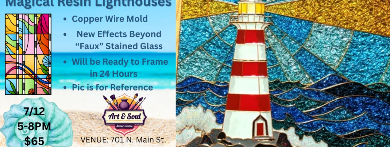 Date Night/Craft And Sip Night: Copper Mold Resin-Stained Glass Large ...