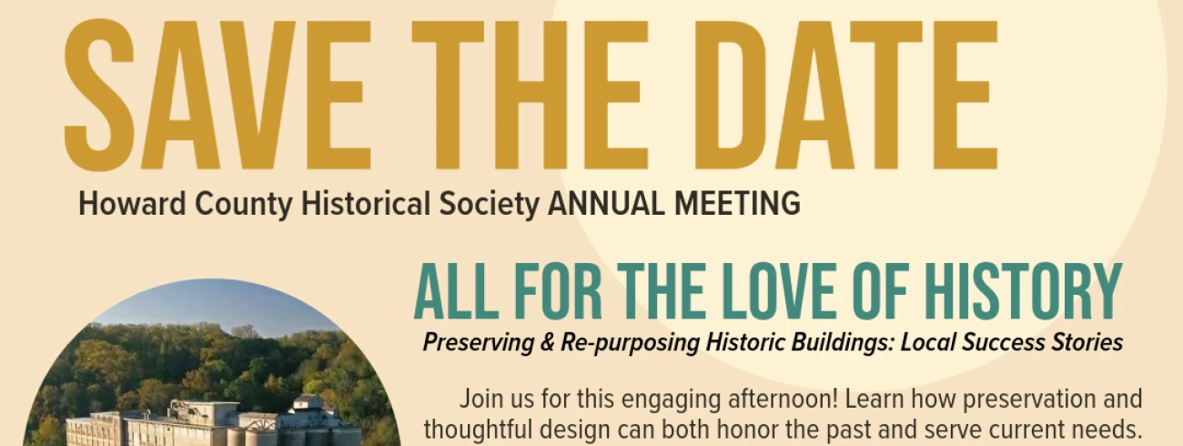 Howard County Historical Society Annual Meeting 2026: Buy Tickets Online